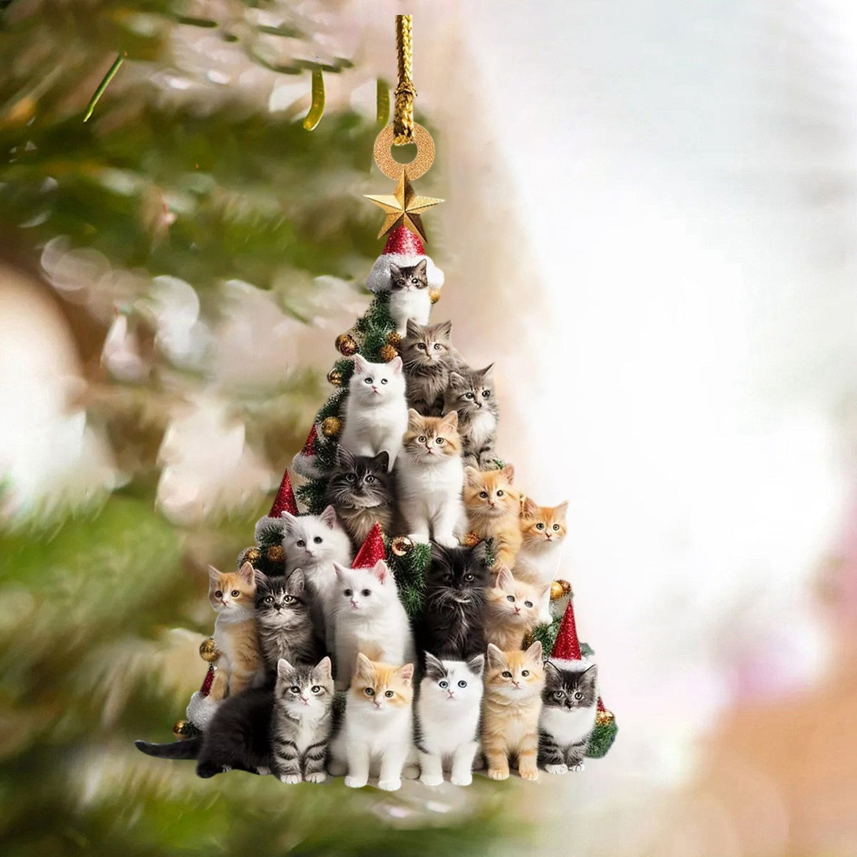 Christmas Cat Tree Ornament - Perfect Gift For Cat Lovers – WAVAO
